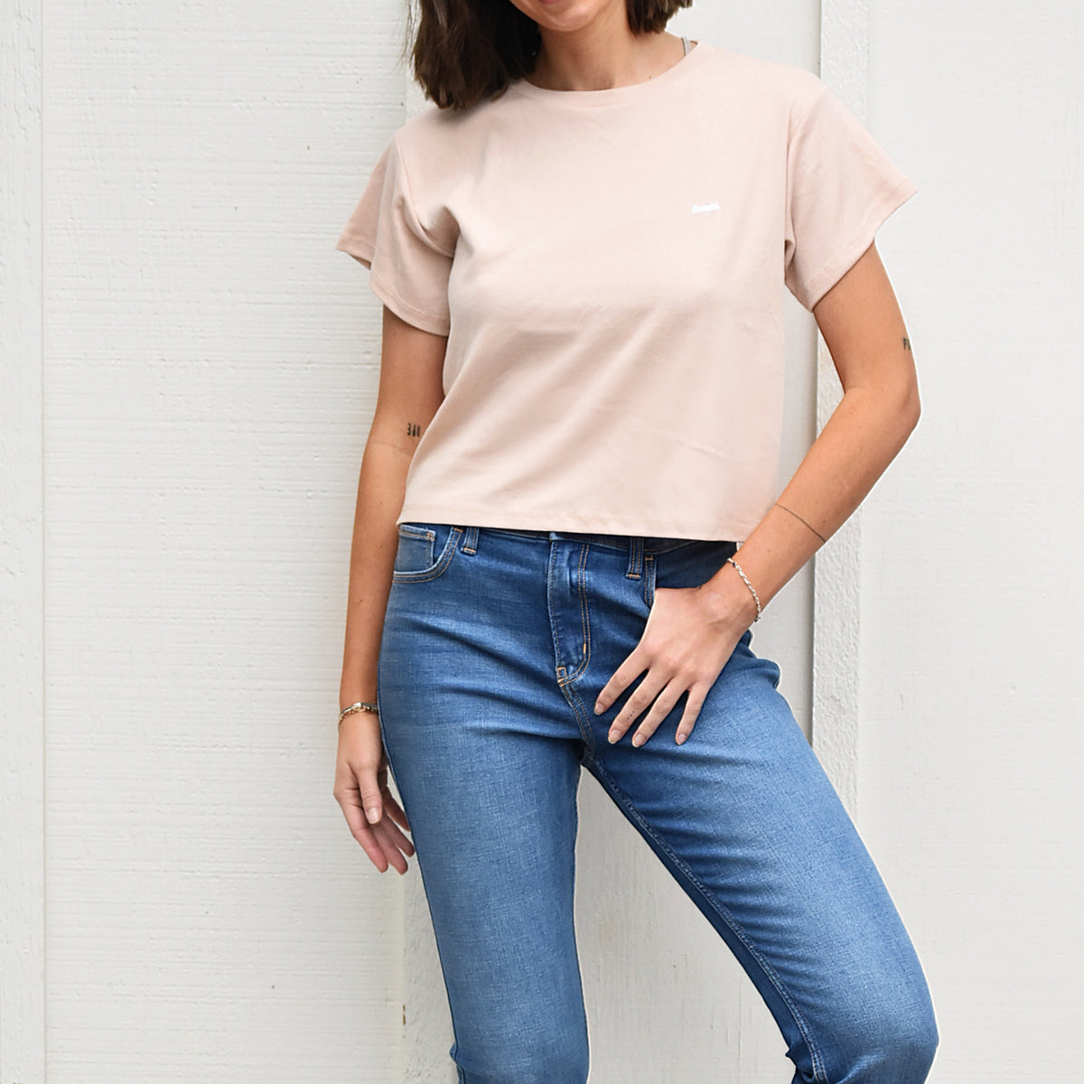 Mid Crop Half Sleeve Tee |The Lomas Brand